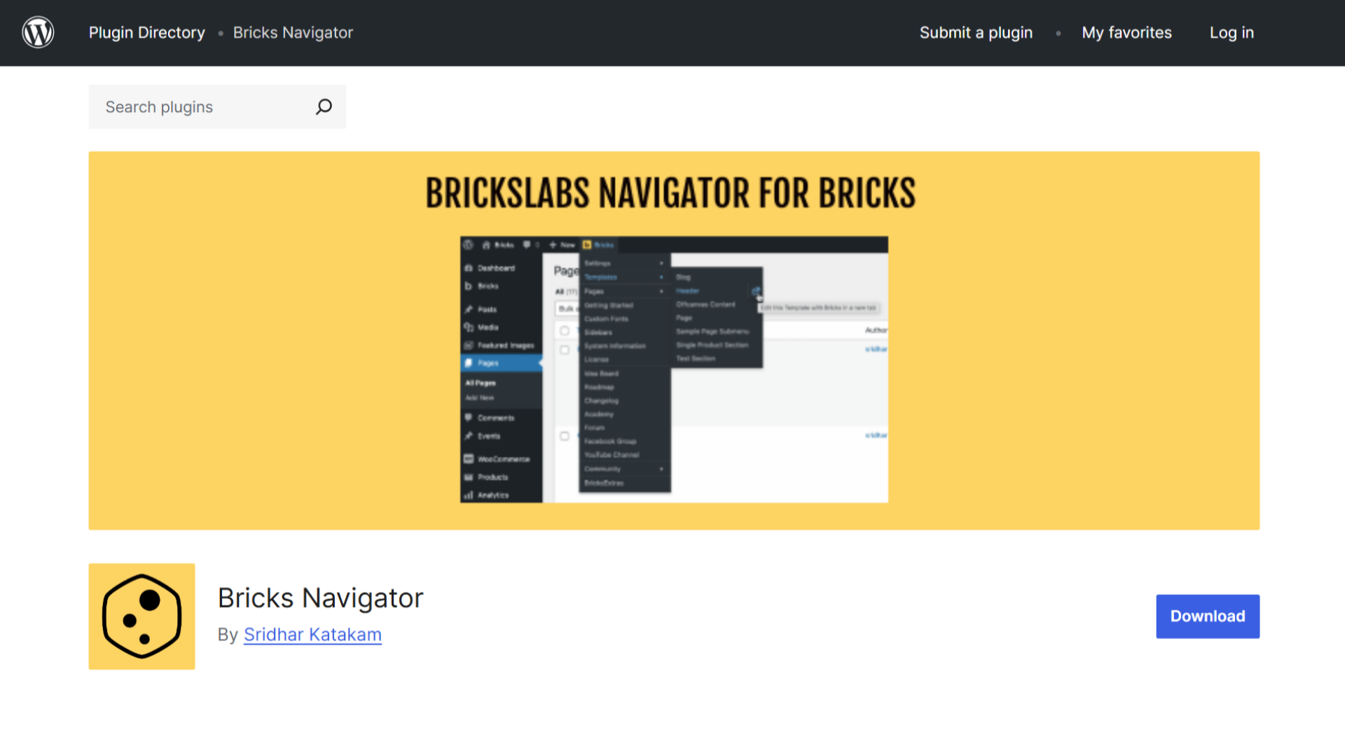 Bricks Navigator • WPnomy