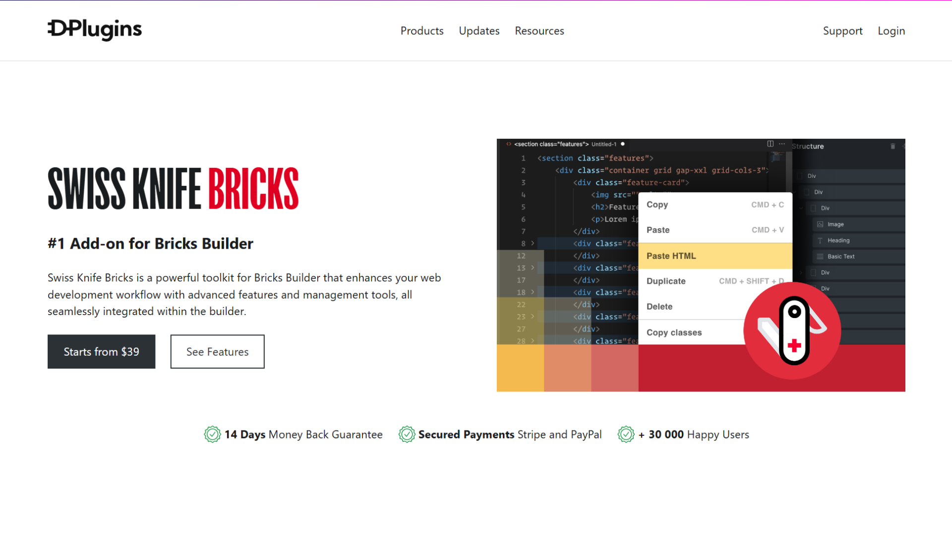 Swiss Knife Bricks • WPnomy